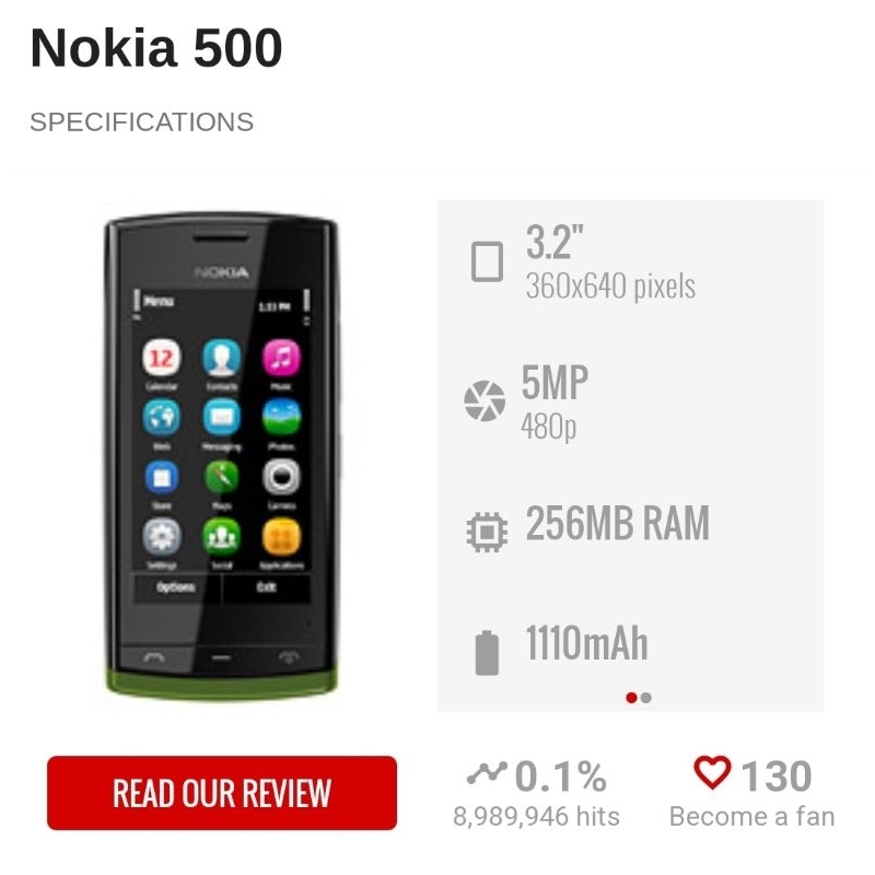 Jual NOKIA 500 HP JADUL UNIK CANTIK DAN MENARIK HP NOSTALGIA 100% ...