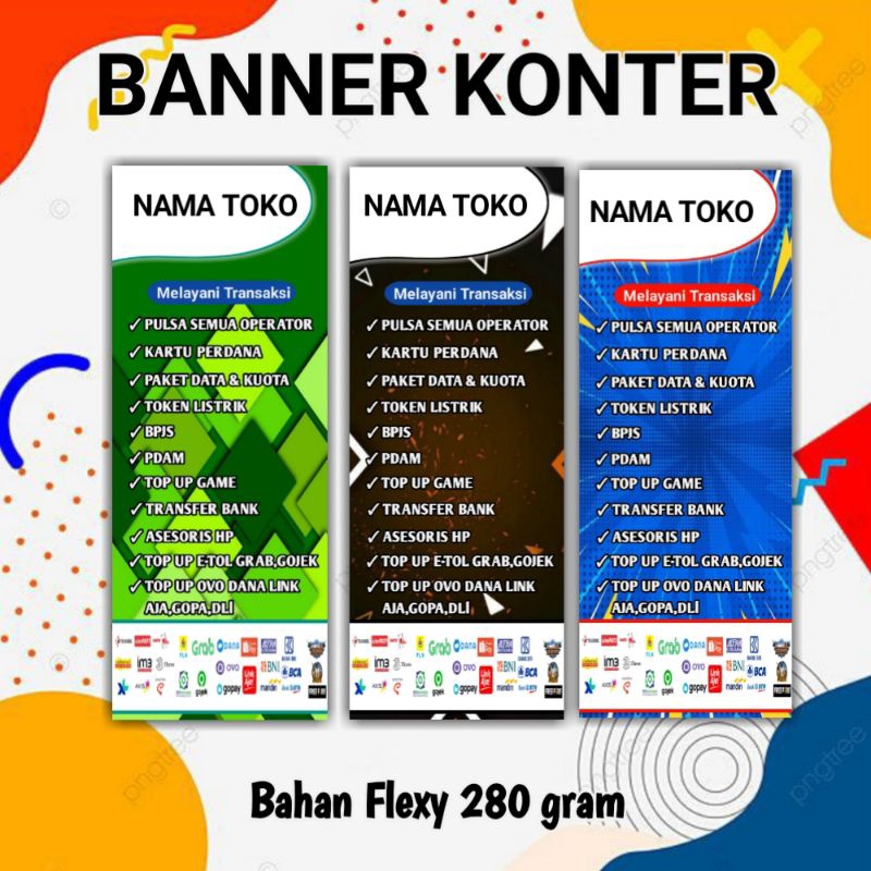 Jual BANNER SPANDUK KONTER BANNER KONTER | Shopee Indonesia
