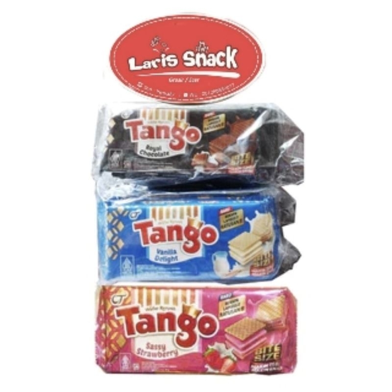 Jual Biskuit Wafer Tango All varian 16gr (isi 10) | Shopee Indonesia