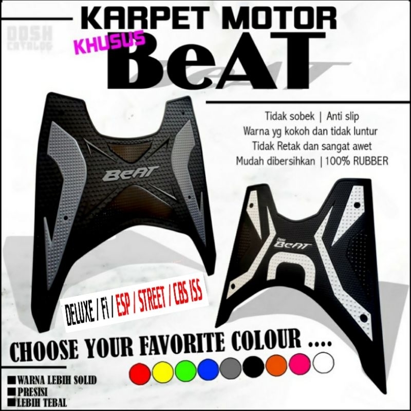 Jual Karpet Beat Deluxe Street FI ESP CBS ISS Alas Kaki Pijakan Keset Motor Honda Matic Kualitas ...