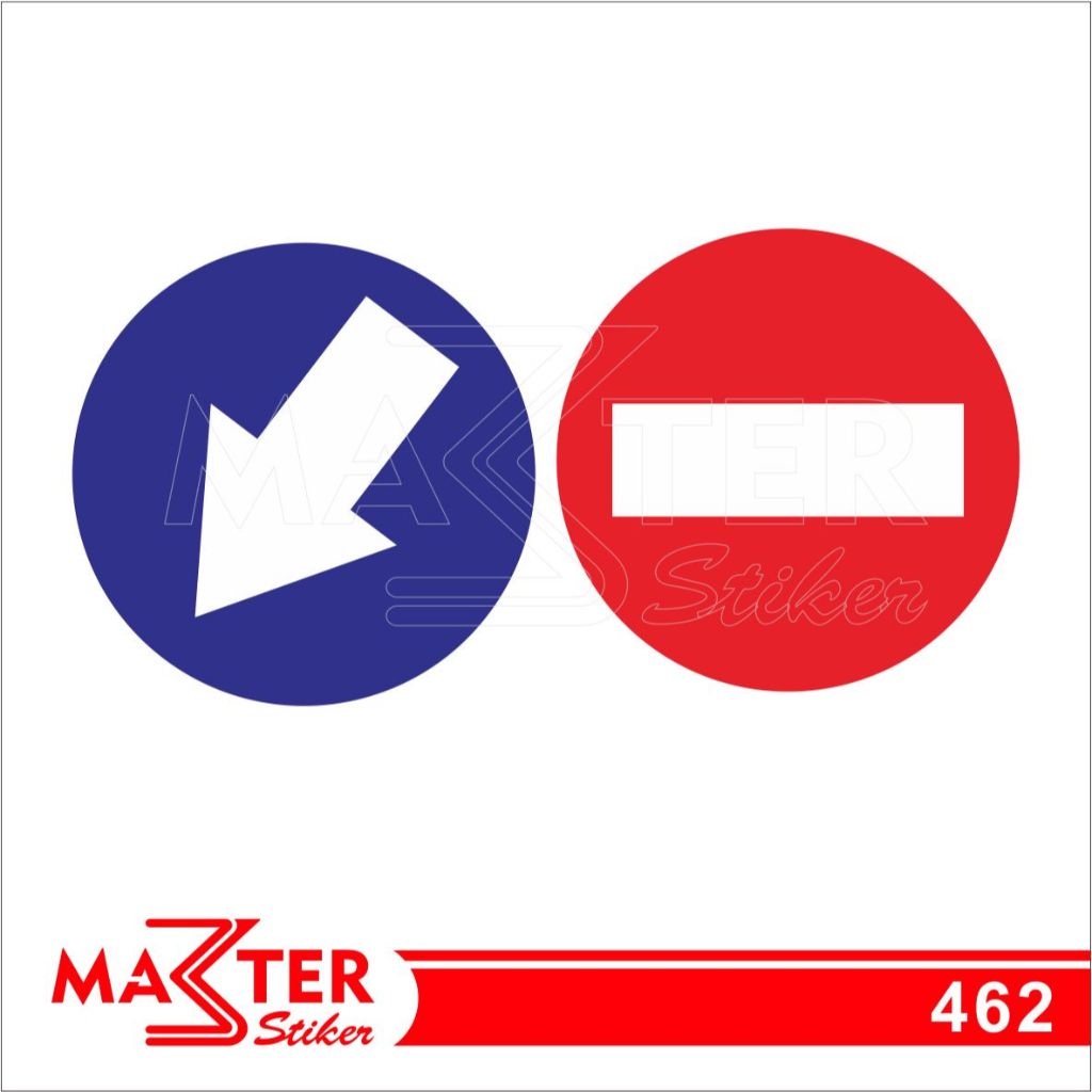 Jual 462 - Stiker Tanda Panah dan Rambu Dilarang Masuk, Sticker Vinyl ...