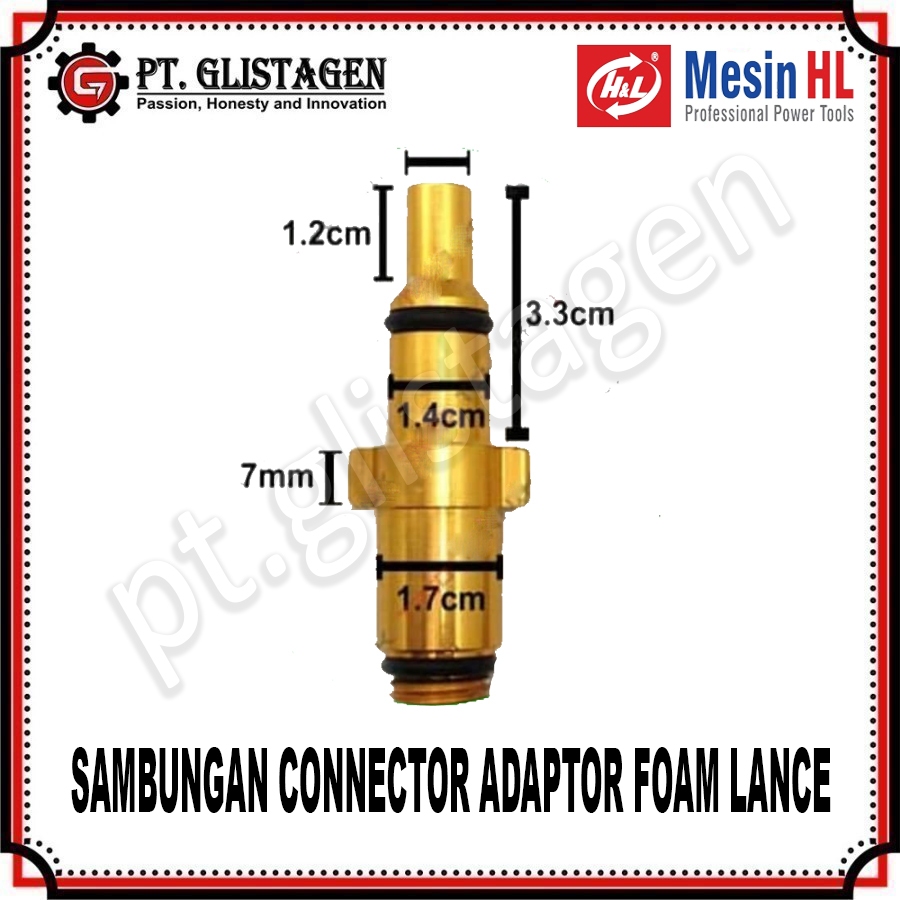 Jual HL Adaptor Foam Lance Sambungan Nozzle Foam Lance Adaptor Foam ...