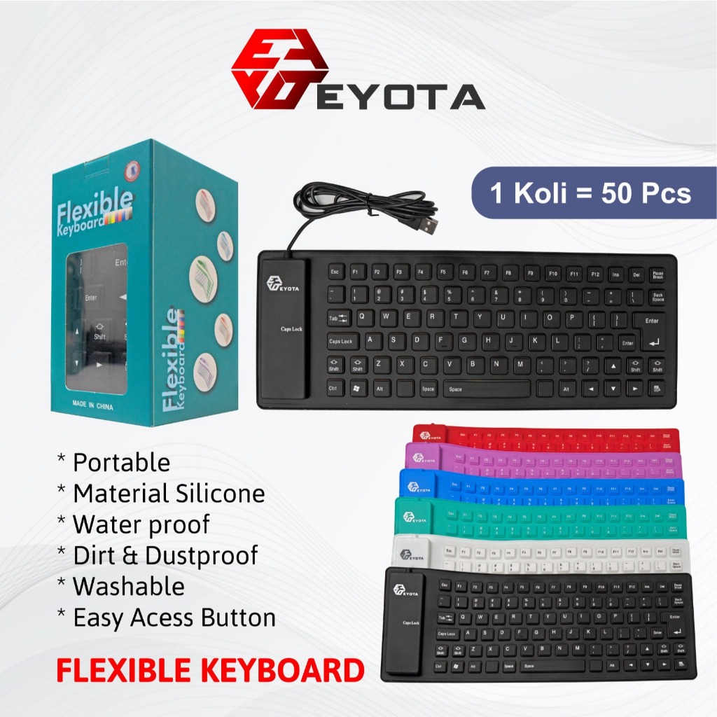 Jual EYOTA KEYBOARD MINI FLEKSIBEL USB KOMPUTER | Shopee Indonesia