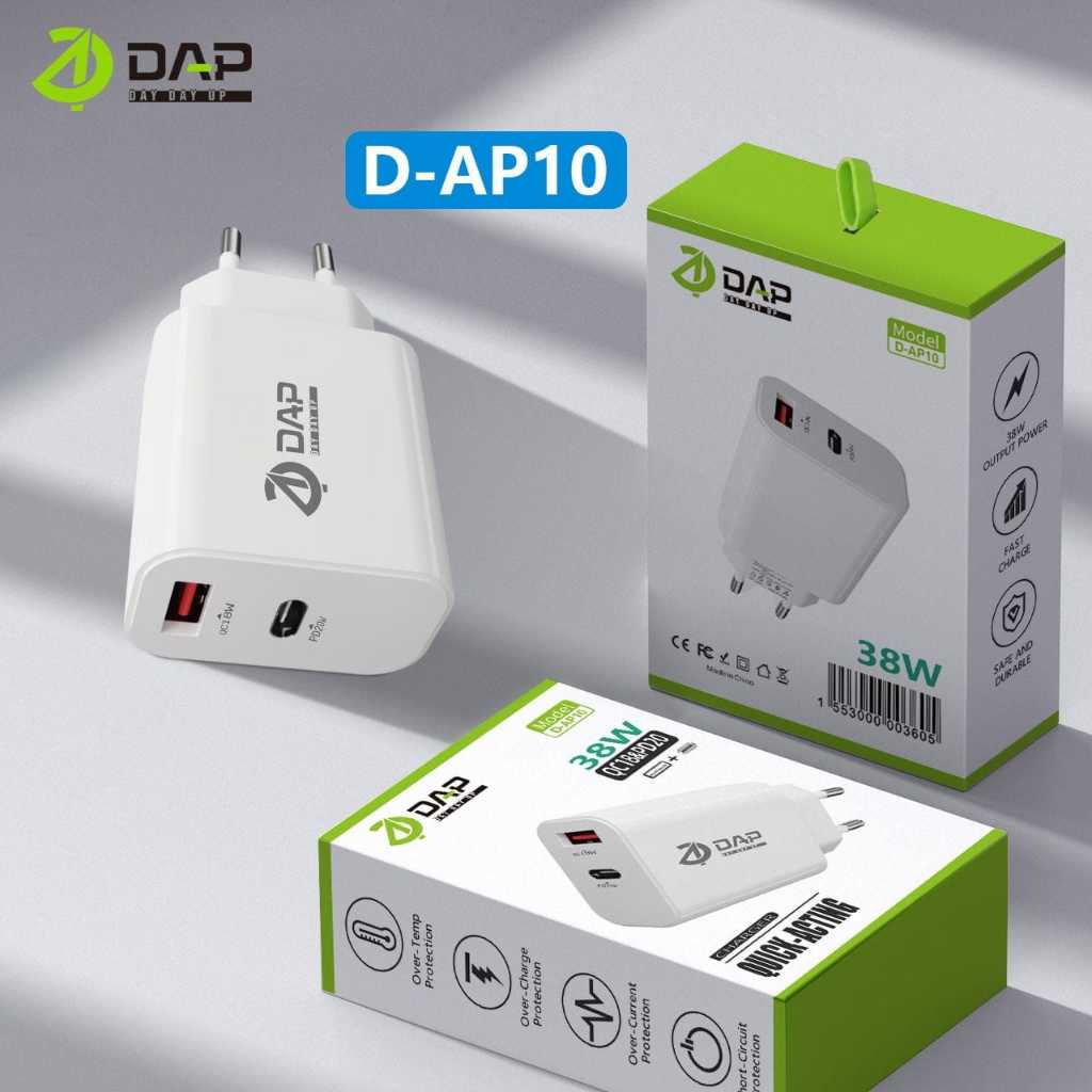 Jual DAP Adaptor Fast Charging 38 Watt Dual Port USB & Type C - Garansi ...