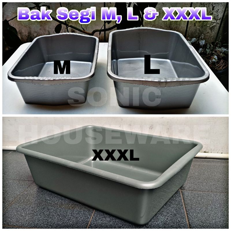 Jual Baskom Segi Super Jumbo Besar M L XXXL Baskom Tebal Bak Tahu ...