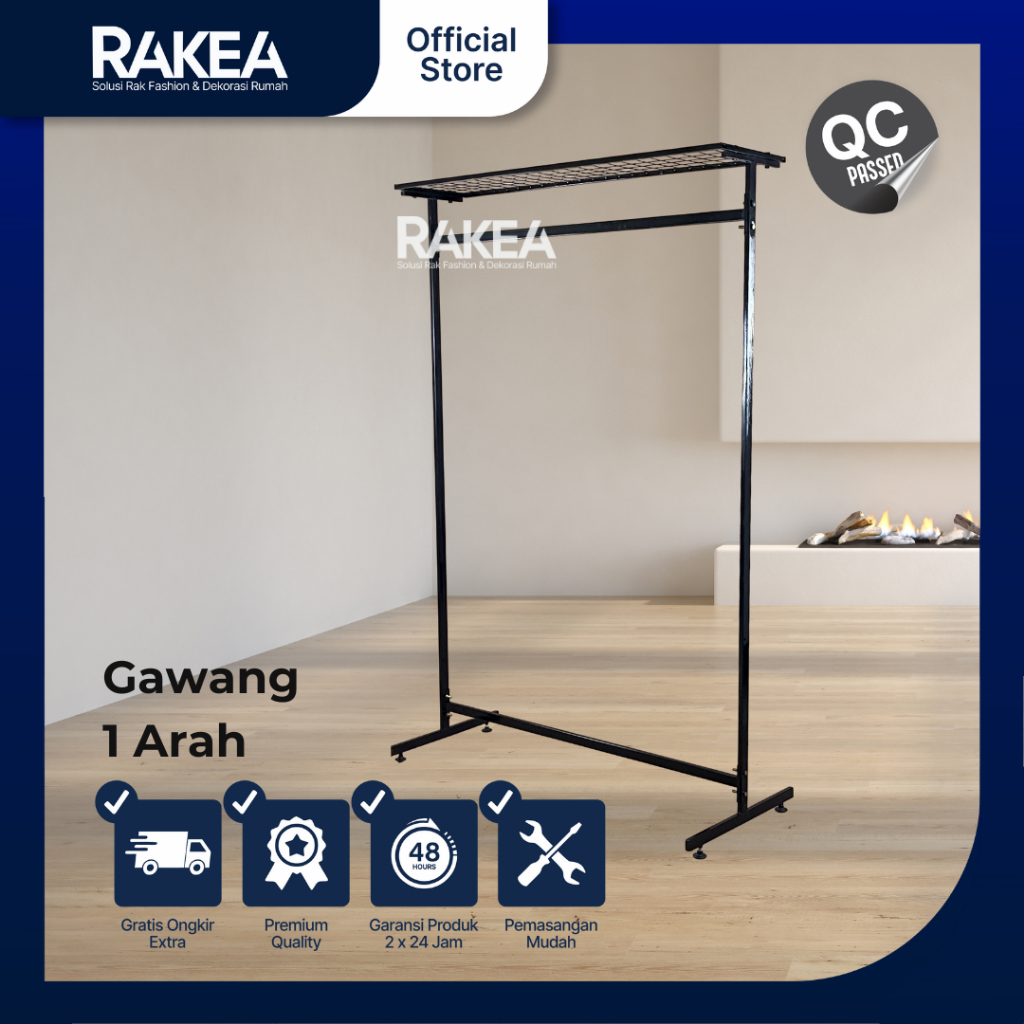 Jual GAWANG BAJU 1 ARAH - rak gantung besi - rak baju minimalis ...