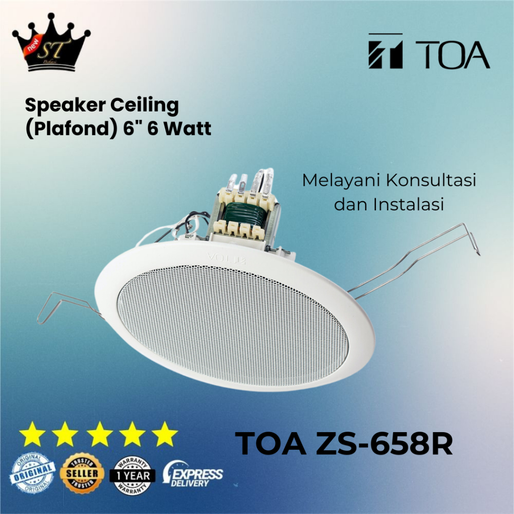 Jual TOA ZS-658R ZS658R ZS658 Passive Speaker Pasif Plafond Plafon Ceiling Gypsum Kayu 6" 6 Inch ...