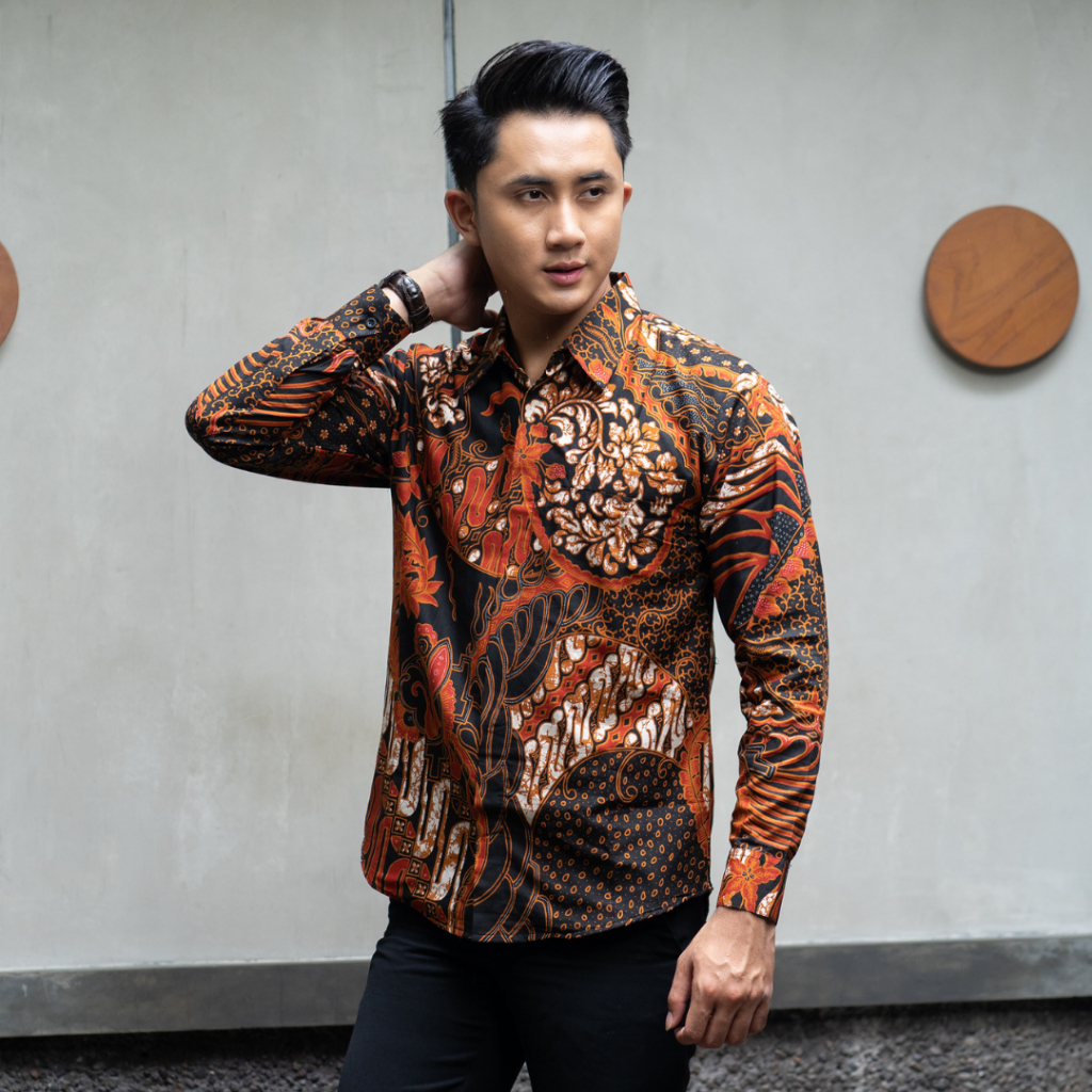 Jual Batik Narendra | Kemeja Batik Pria Alusan Modern Anak Muda Slimfit Lengan Panjang Motif ...