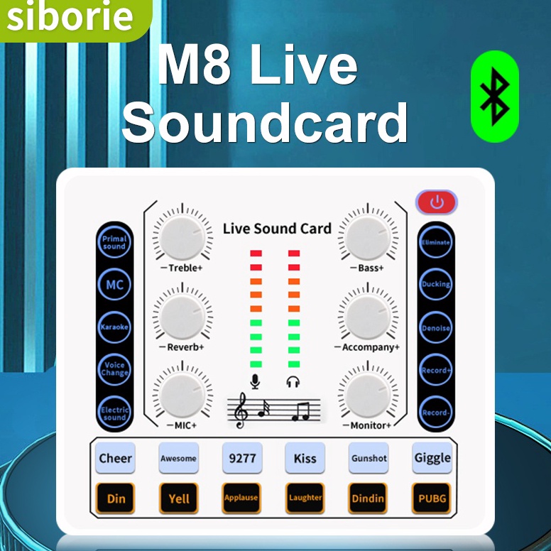 Jual KODE B47Q Siborie M8 soundcard Mixer Bluetooth Original sound card ...