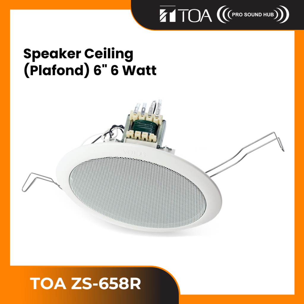Jual TOA ZS-658R ZS658R ZS658 Passive Speaker Pasif Plafond Plafon Ceiling Gypsum Kayu 6" 6 Inch ...