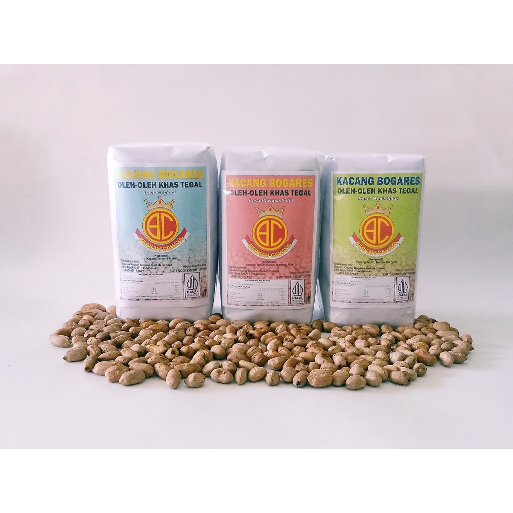 Jual Paket Kacang Bogares Berkah Cahaya 3 Varian Rasa @250 gram Kacang ...