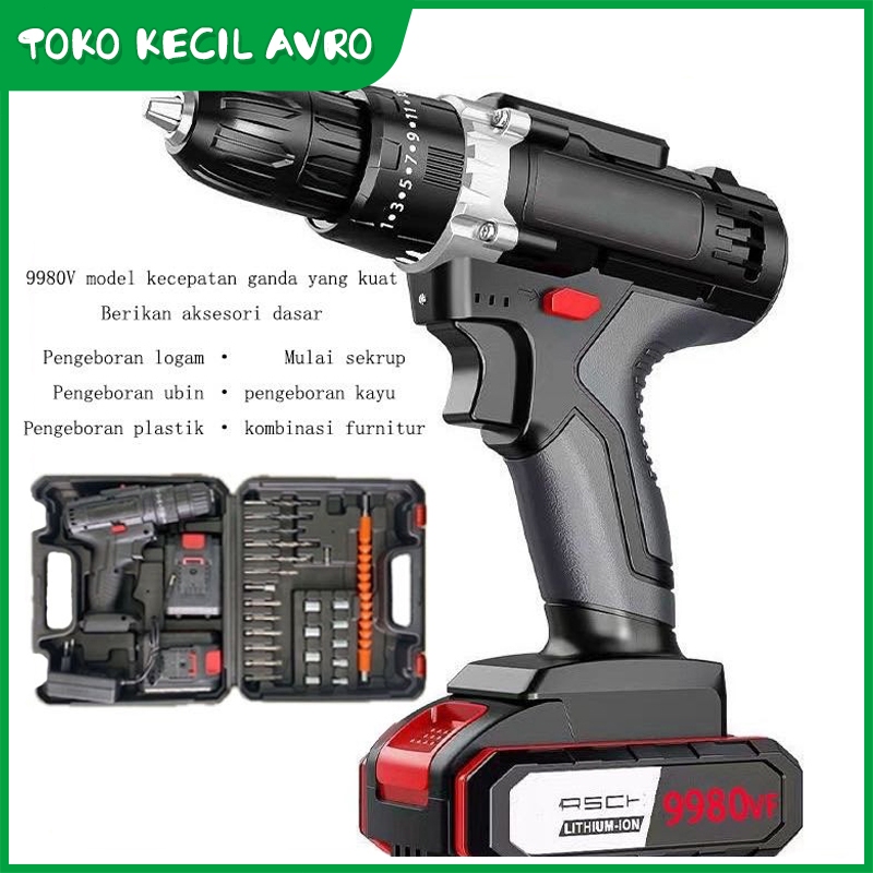 Jual 9980VF/198VF Mesin Bor Impact Drill / Bor baterai / Bor Tanpa ...