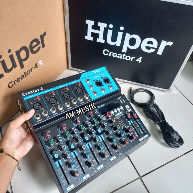 Jual MIXER HUPER CREATOR 4 USB MP3 AUDIO INTERFACE FREE KOPER MIXER ...