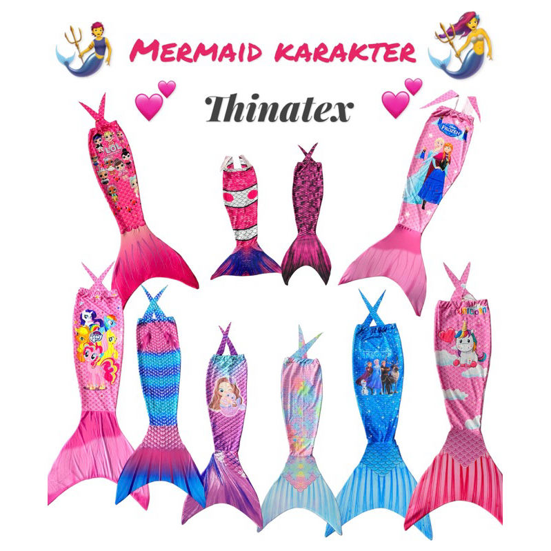 Jual Kostum mermaid//baju mermaid/mermaid aril.baju renang mermaid Nemo ...