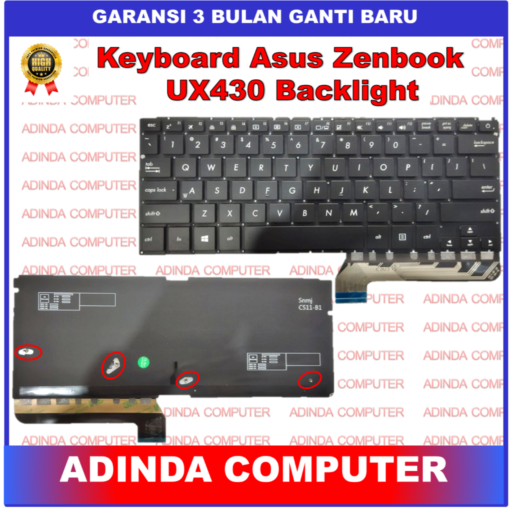 Jual Keyboard Asus Zenbook UX430 UX430UAR UX430 U4100U UX430UN ...