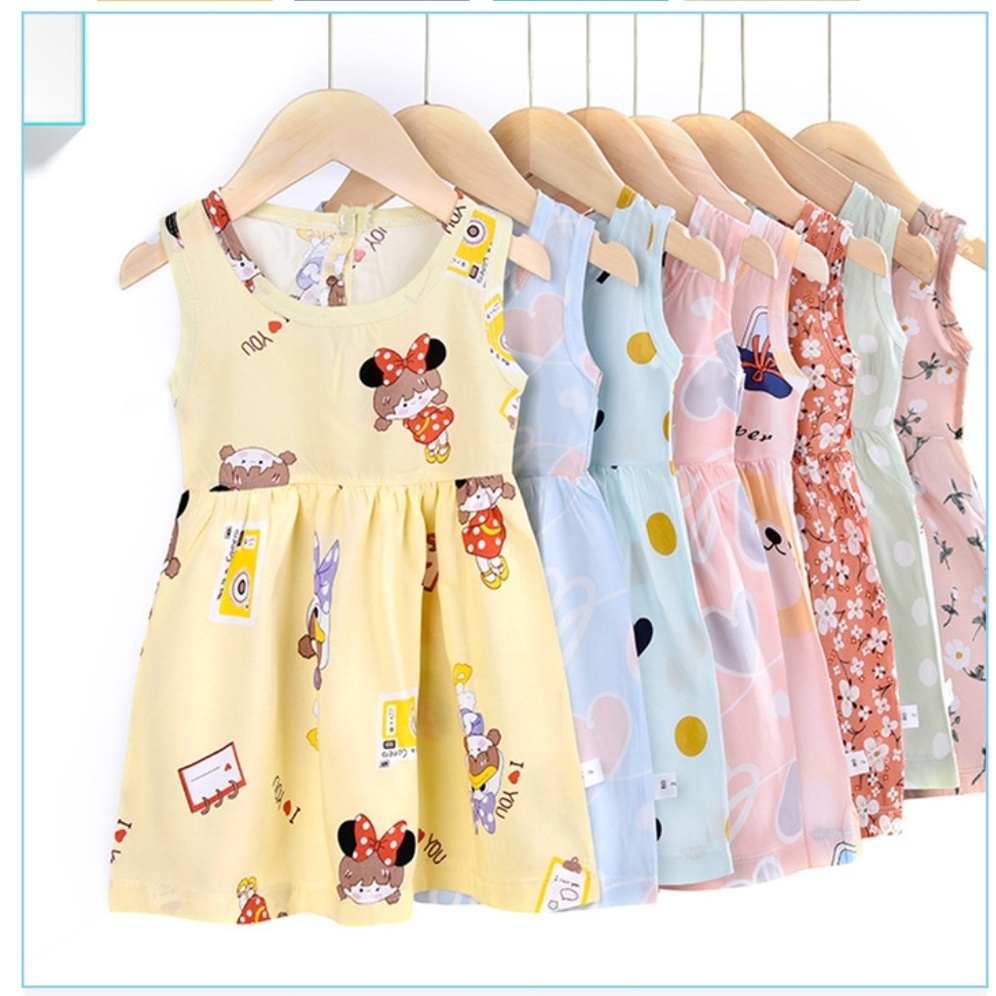 Jual Baju Dress Bayi Daster Anak Perempuan Gaun Motif Cewek Piyama ...