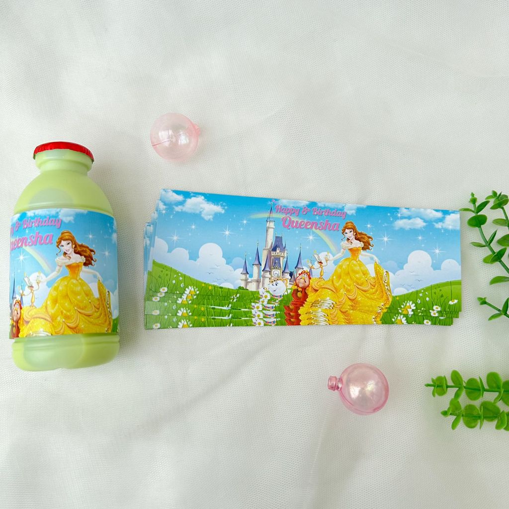 Jual Princess Belle - Label Susu BOTOL Indomilk 190ml / Ulang Tahun ...