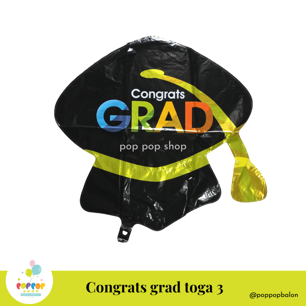 Jual Balon Foil Wisuda Congrats GRAD / Balon Graduation Topi Sarjana ...