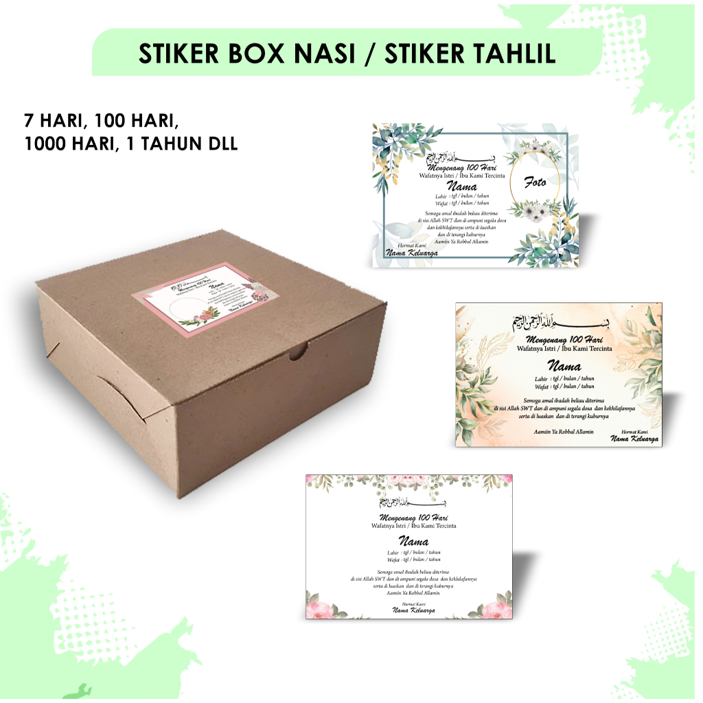 Jual STIKER MENGENANG 100 HARI, 1000 HARI / STIKER WAFAT / STIKER IN ...