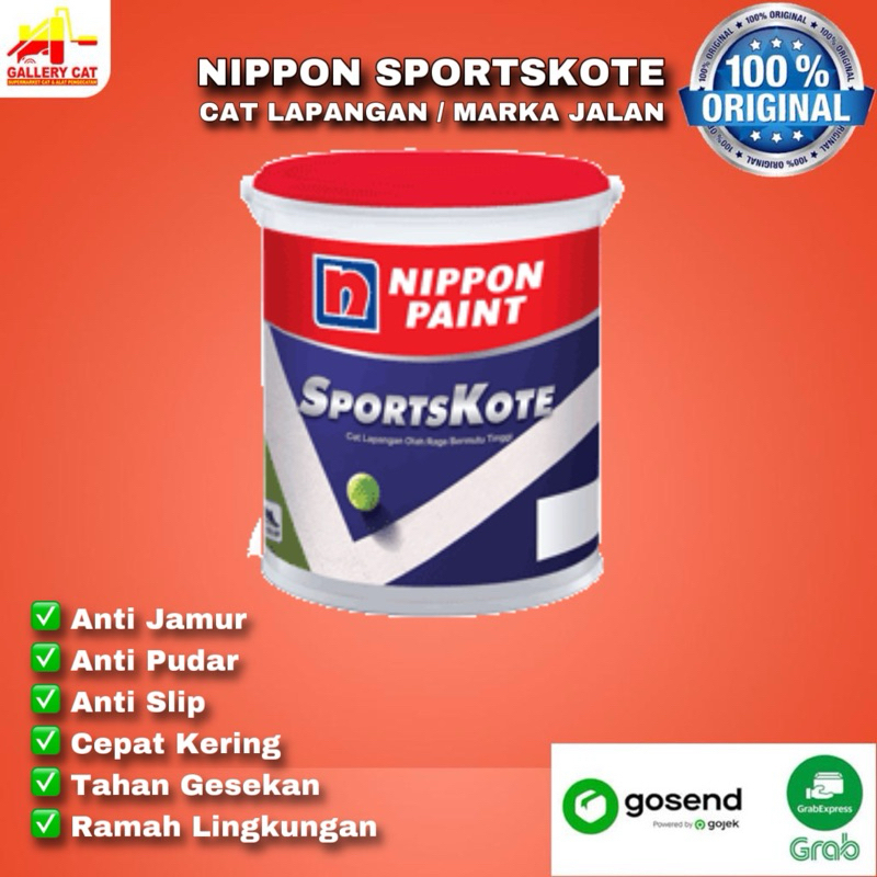 Jual CAT LAPANGAN NIPPON PAINT SPORTSKOTE 22.5KG READY SEMUA WARNA ...