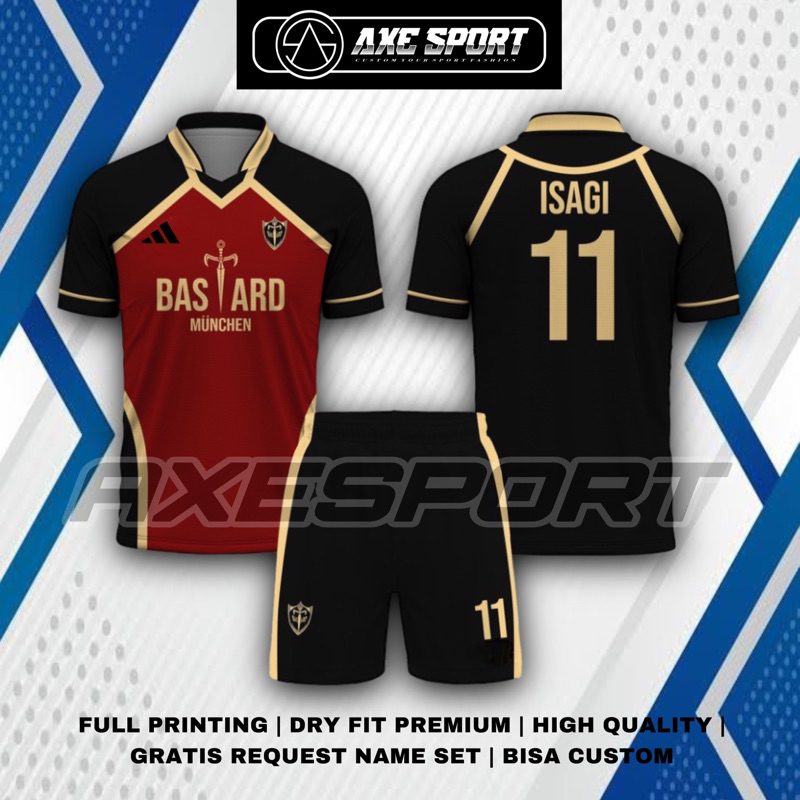 Jual Jersey Setelan Anime Blue Lock Bastrad Munchen Cosplay Bola Manga ...