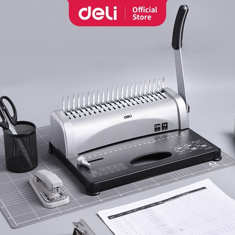 Jual DELI Binding Machine / Mesin Binding Sisir E3870 | Shopee Indonesia