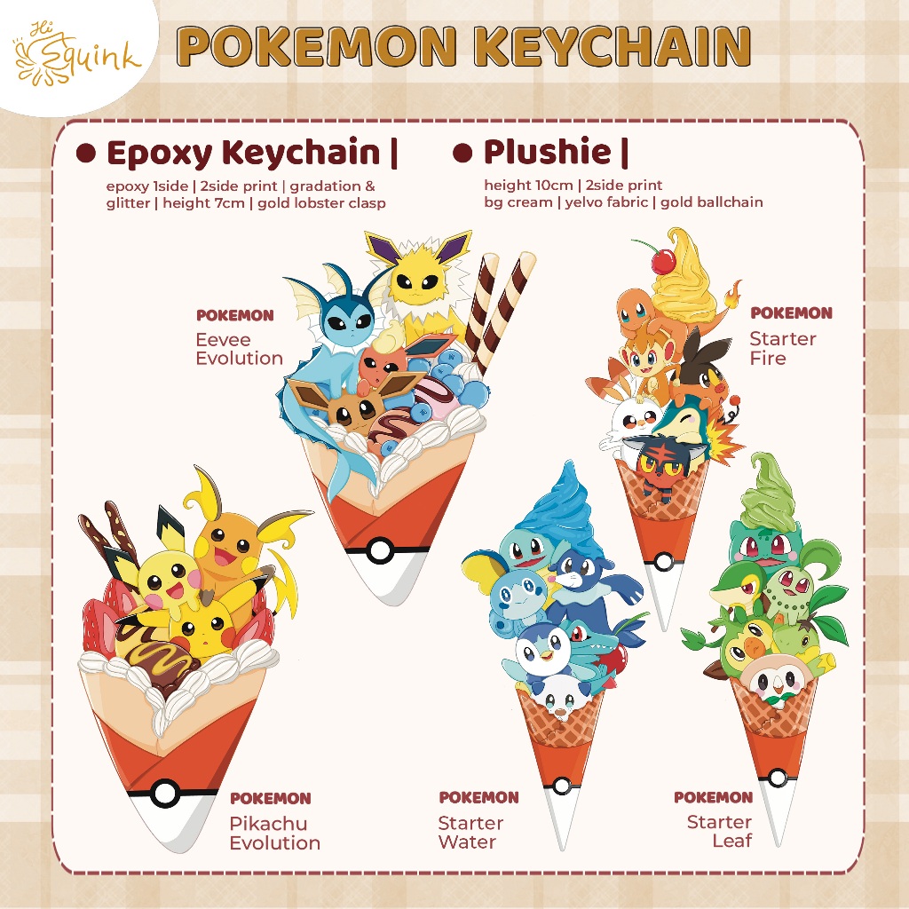 Jual Keychain Pokemon 7cm Pikachu Eevee Bulbasaur Squirtle Charmender ...