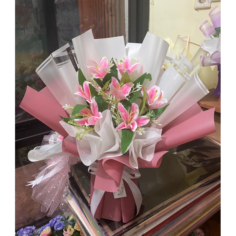 Jual bunga lili / buket bunga lili / buket lili bandung /bunga ...