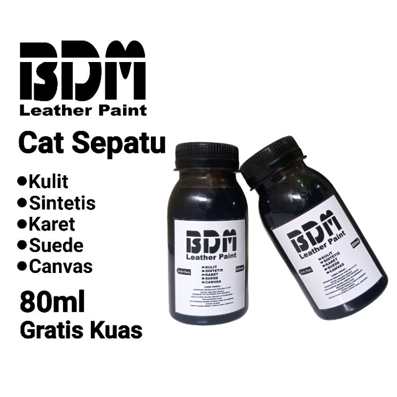 Jual Cat Sepatu / Cat Kulit Sepatu Hitam / cat sepatu kulit 80ml gratis ...