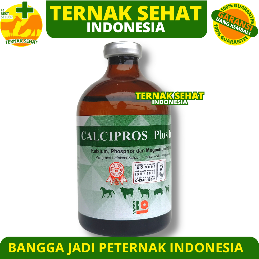 Jual CALCIPROS PLUS INJ 100ML - Obat Sapi Kambing Ambruk Lumpuh ...
