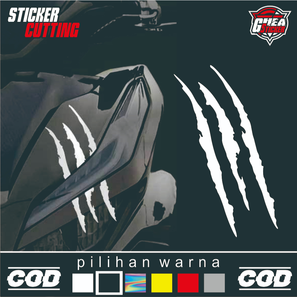 Jual Sticker Cutting Cakar Monster Motor - Sticker Cakaran Monster Pada ...