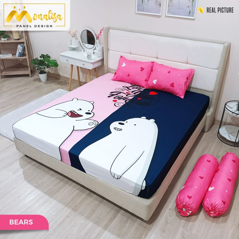 Jual Sprei panel design motif bears | Shopee Indonesia