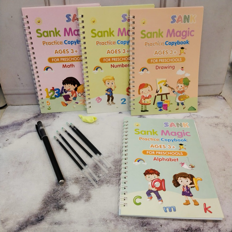 Jual SANK MAGIC PRACTICE COPY BOOK 1 SET ISI 4 BUKU//BUKU BELAJAR ANAK ...