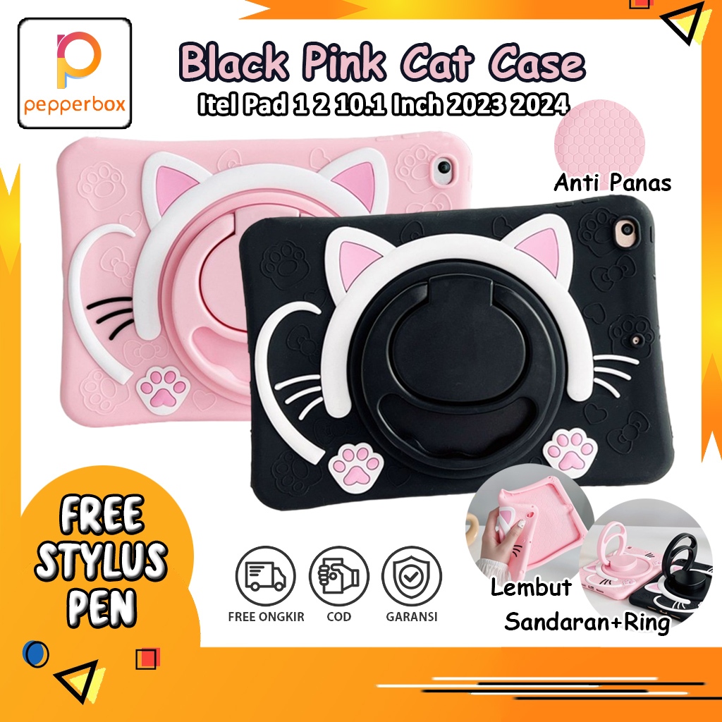 Jual Casing Itel Pad 1 2 10.1 Inch 2023 2024 Softcase Kartun Cat Casing ...