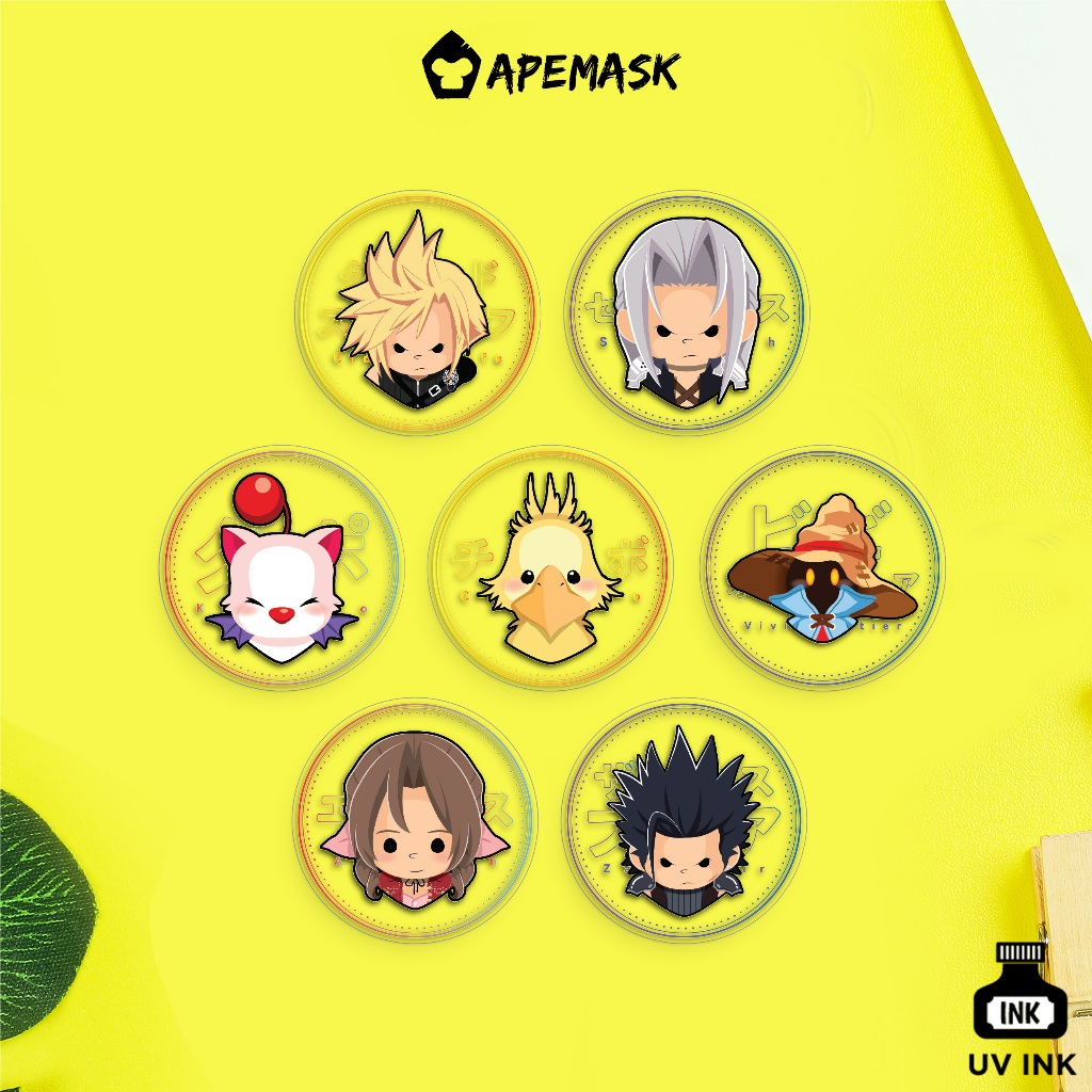 Jual Pin Bross Badge Final Fantasy VII FF7 Cloud Sephiroth | Shopee ...