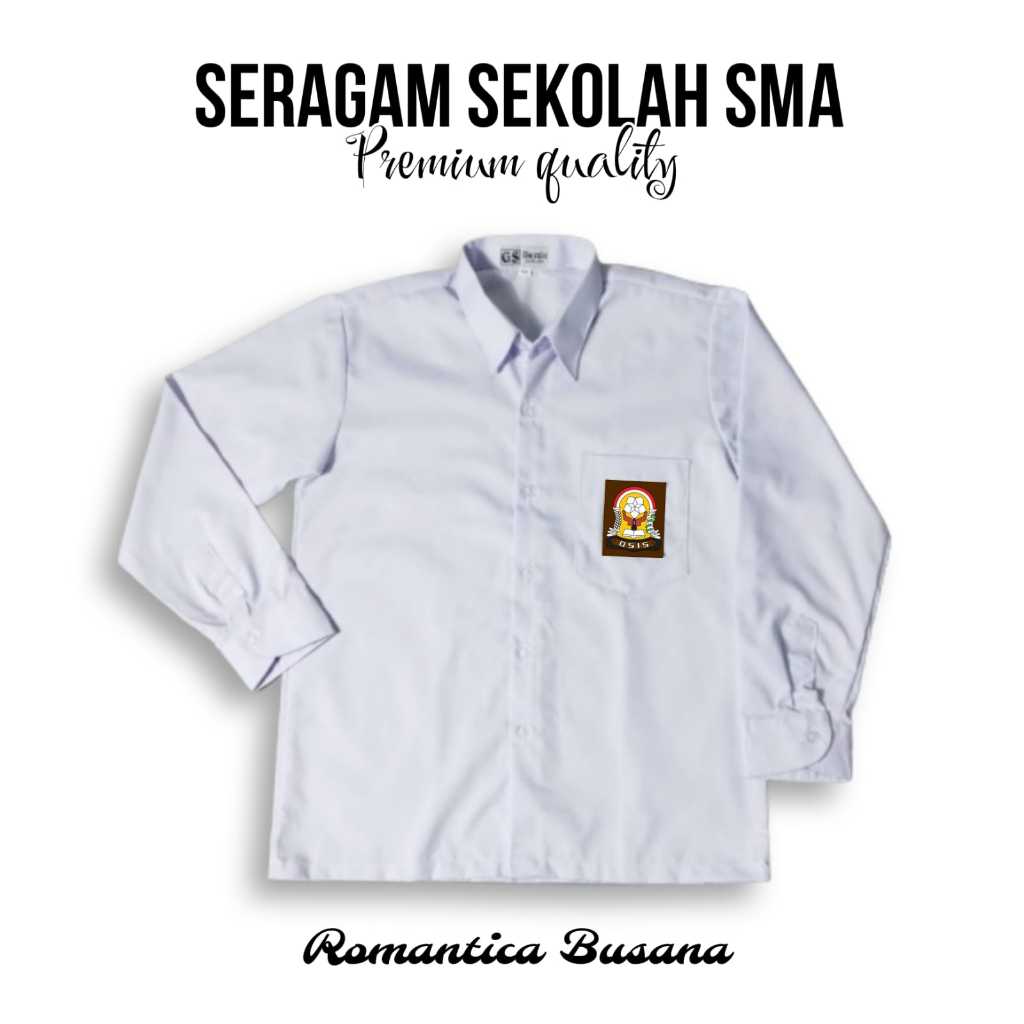 Jual Seragam Sekolah SMA Putih Panjang | Baju Putih SMA | Seragam SMA ...