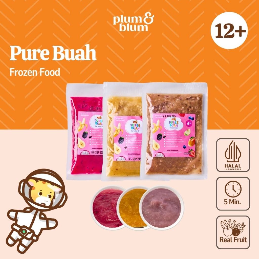 Jual Plum & Blum Puree Buah Mpasi Puree Sayur Tanpa Gula - 1 Pouch ...