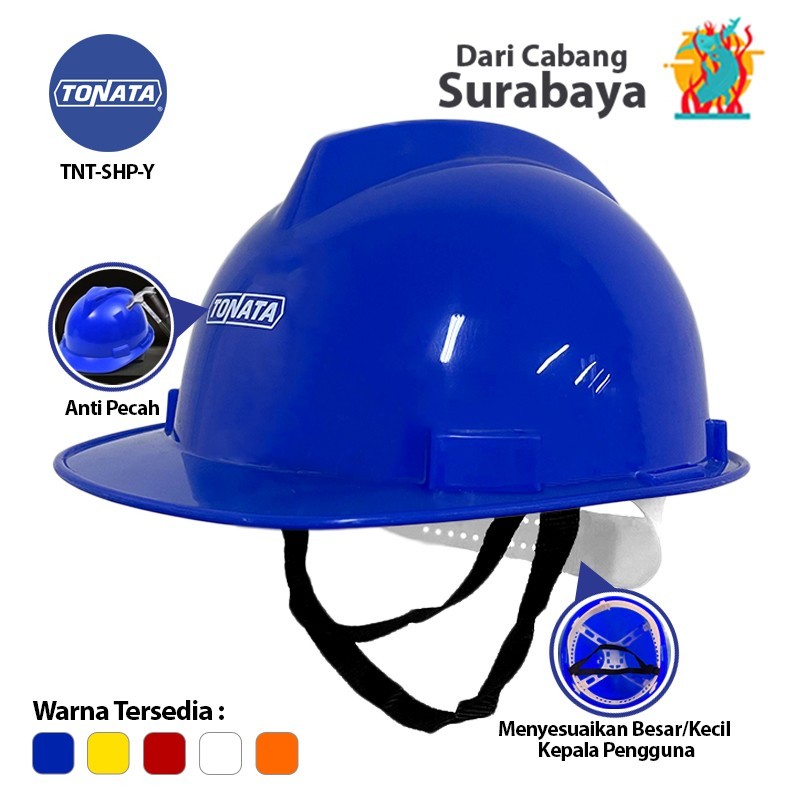 Jual Safety Helmet / Helm Proyek Include Inner Ring / Helm Kerja Biru ...