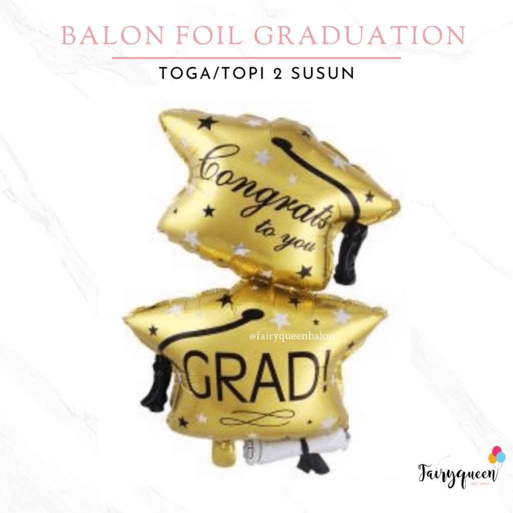 Jual BALON FOIL WISUDA GRADUATION 2 SUSUN | Shopee Indonesia