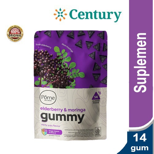 Jual POME OPTIMUN ELDERBERRY & MORINGA GUMMY ISI 14 pcs / MULTIVITAMIN ...