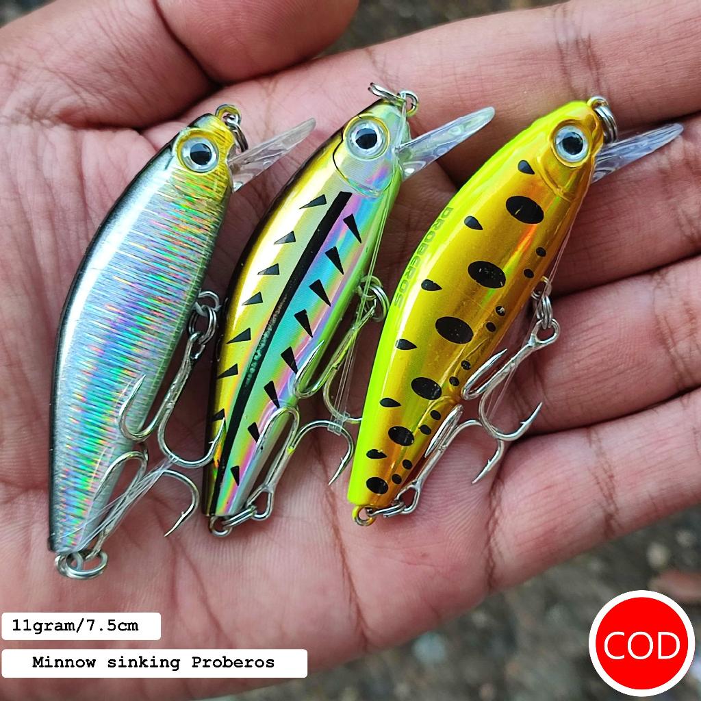 Jual Minnow 11gram/7.5cm Sinking BKB Hook 3x Strong hook Proberos ...