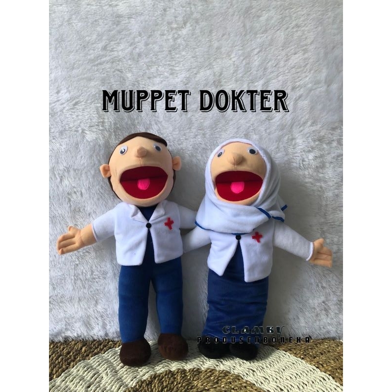 Jual Hand Puppet Dokter Bidan Perawat Apoteker Boneka Muppet Profesi ...