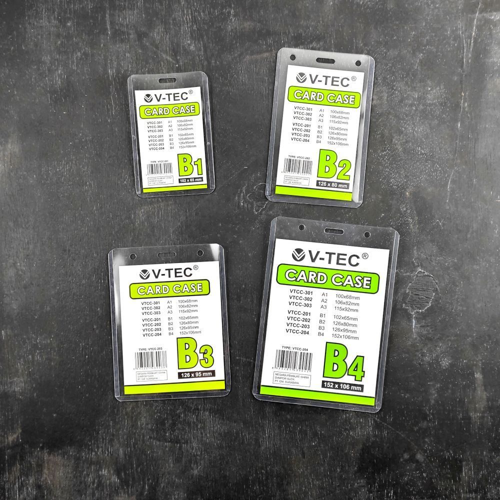 Jual V-TEC Card Case B1 B2 B3 B4 / ID Card Satuan / Plastik Kartu / Name Tag Panitia | Shopee ...