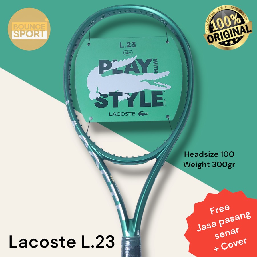 Jual Raket Tenis Lacoste L23 300gr | Shopee Indonesia