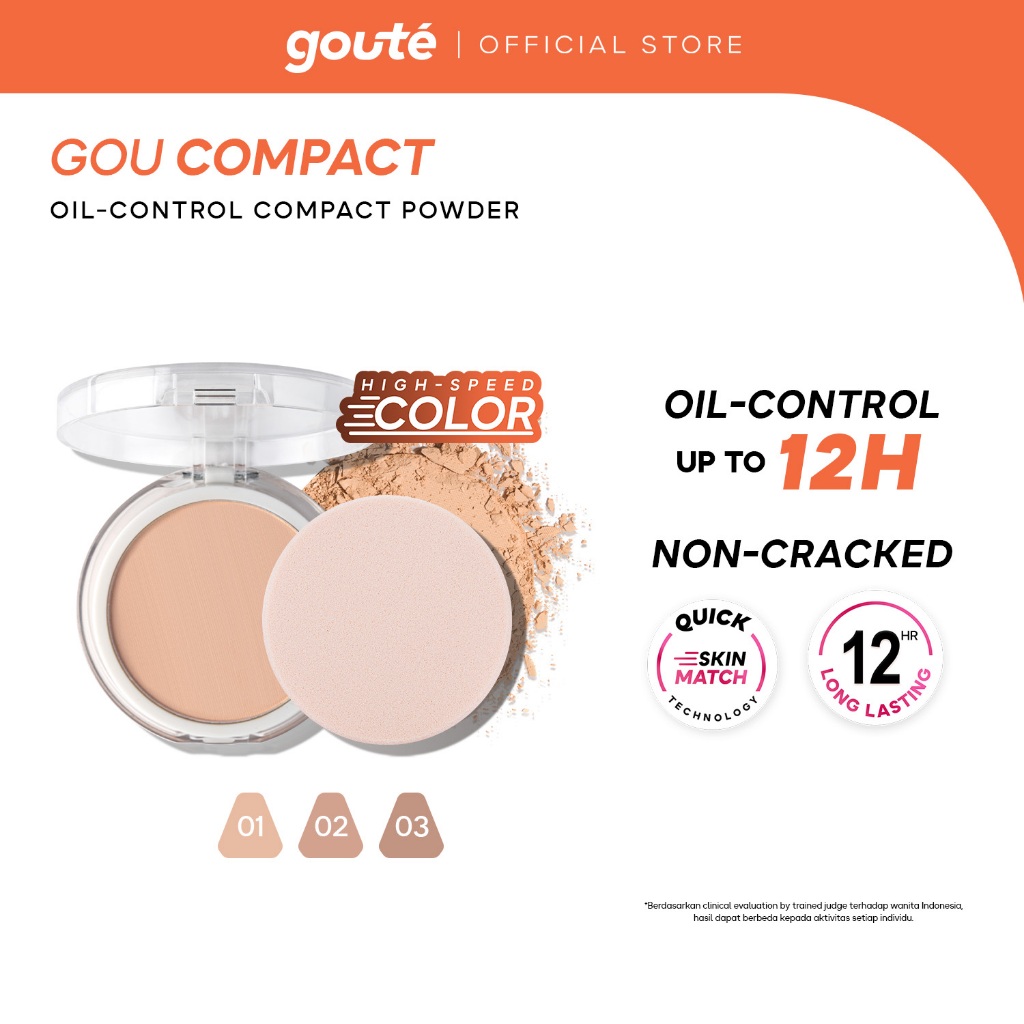 Jual gouté Goucompact - Matte Compact Powder with Velvet Finish - Oil ...