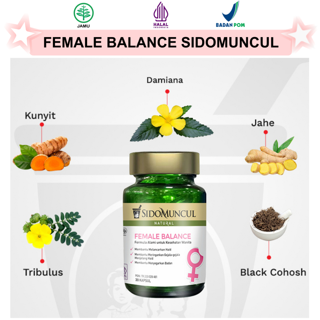 Jual SIDOMUNCUL FEMALE BALANCE OBAT PROMIL PROGRAM HAMIL HORMON PCOS ...