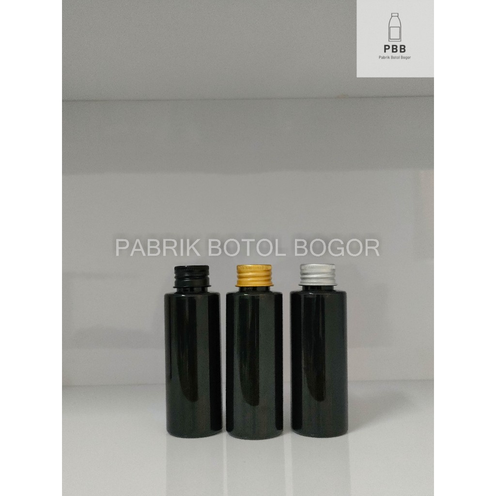 Jual BOTOL 100ML RF HITAM TUTUP ULIR ALUMINIUM SILVER GOLD HITAM 100 ML ...