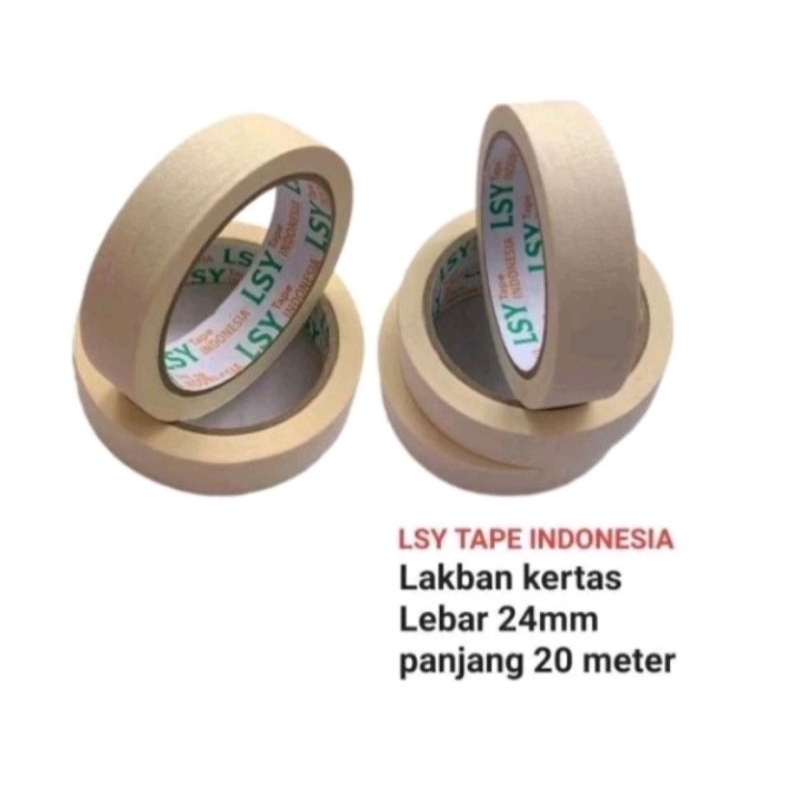 Jual LAKBAN KERTAS 24 MM X 20 YEAR/LAKBAN KERTAS PUTIH | Shopee Indonesia