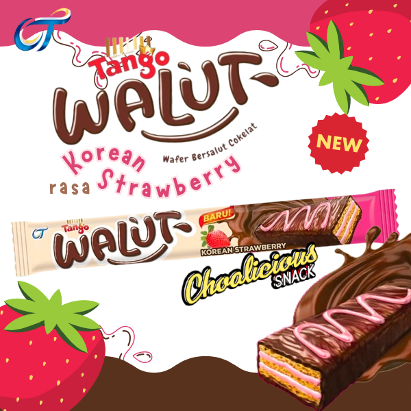 Jual TANGO Walut Wafer Rasa Korean Strawberry @15 gram | Shopee Indonesia