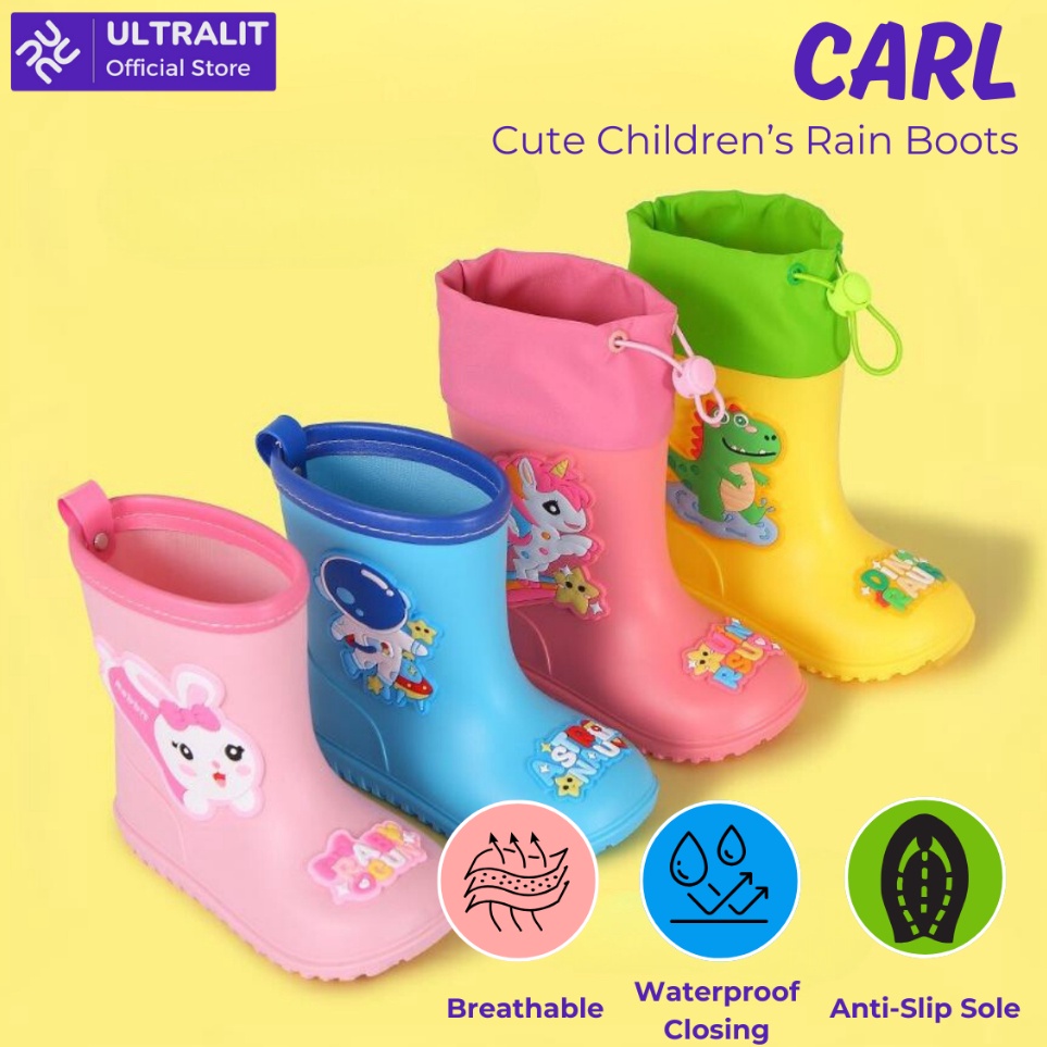 Jual ART H2W ULTRALIT CARL Cute Childrens Rain Boots Sepatu Boot Hujan ...